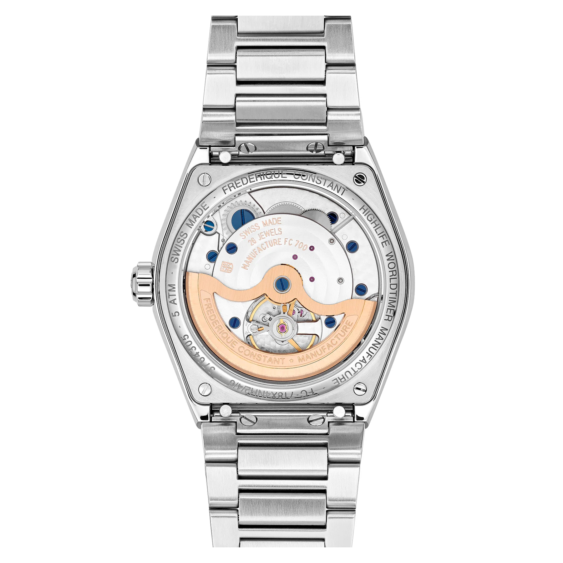 Frederique Constant HIGHLIFE WORLDTIMER MANUFACTURE FC-718N4NH6B ...